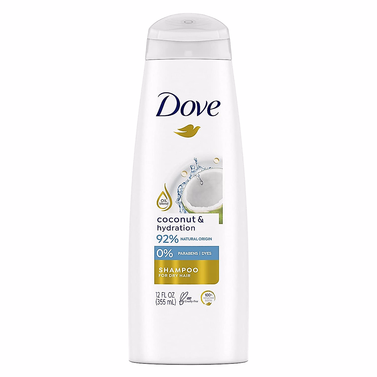Dove Nutritive Solutions Coconut & Hydration Shampoo, 12 fl oz (Pack of 2)