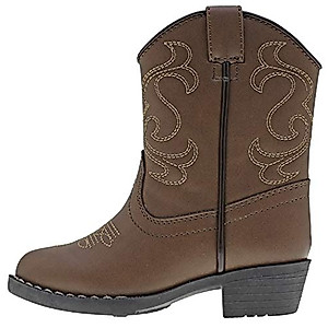 Canyon Trails Kids' Lil Cowboy Pointed Toe Classic Western Boots (Toddler/Little Kid (6 US Toddler, Brown)