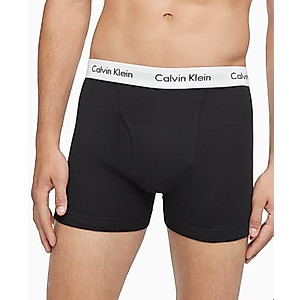 Calvin Klein Men's Cotton Classics 5-Pack Boxer Brief, 3 Black Bodies W/Black WB, 2 Black Bodies W/White WB, Large