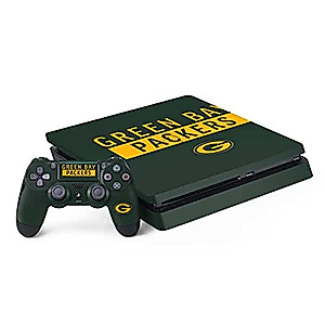 Skinit Decal Gaming Skin Compatible with PS4 Slim Bundle - Officially Licensed NFL Green Bay Packers Green Performance Series Design