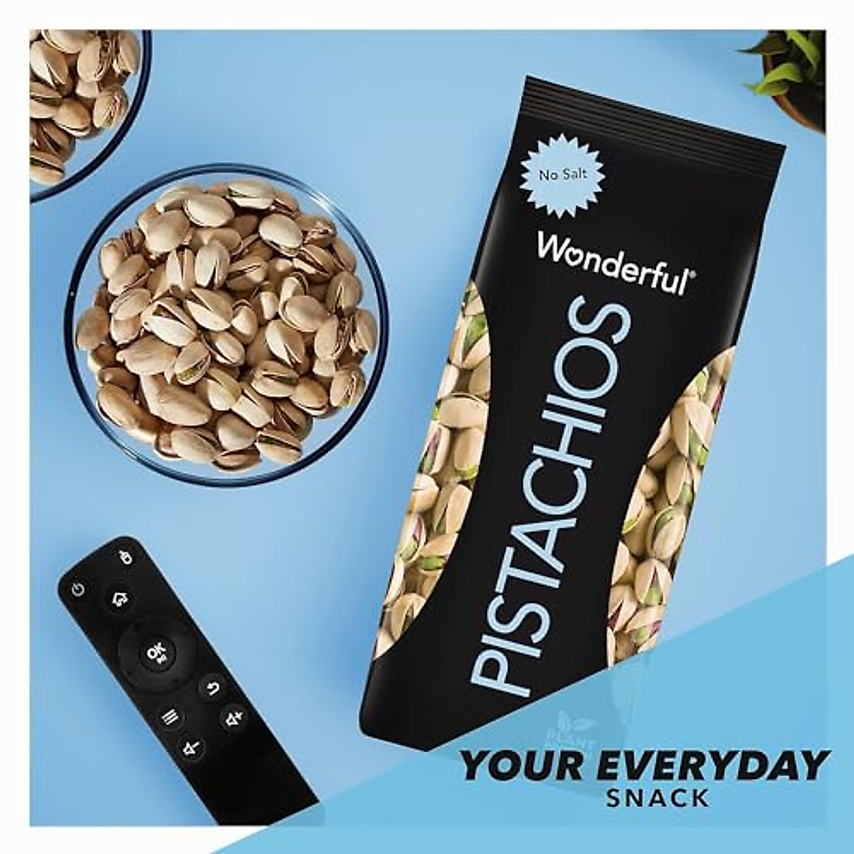 Wonderful Pistachios In Shell, Roasted with No Salt Nuts, 16 Ounce Bag, Protein Snack, On the Go Healthy Snack (16 oz)