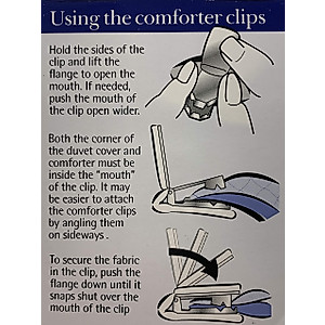 FRESH IDEAS Padded Duvet Clips (4-Pack) - Secure Blanket & Comforter Fasteners | No-Shift Bedding Accessories | Undetectable & Safe for All Fabrics