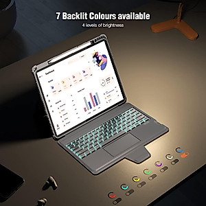 Nillkin iPad 10th Generation Case with Keyboard (10.9", 2022), Detachable Keyboard for iPad 10th Generation with Slide Camera Cover and Multi-Touch Trackpad, Protective Case with Pencil Holder