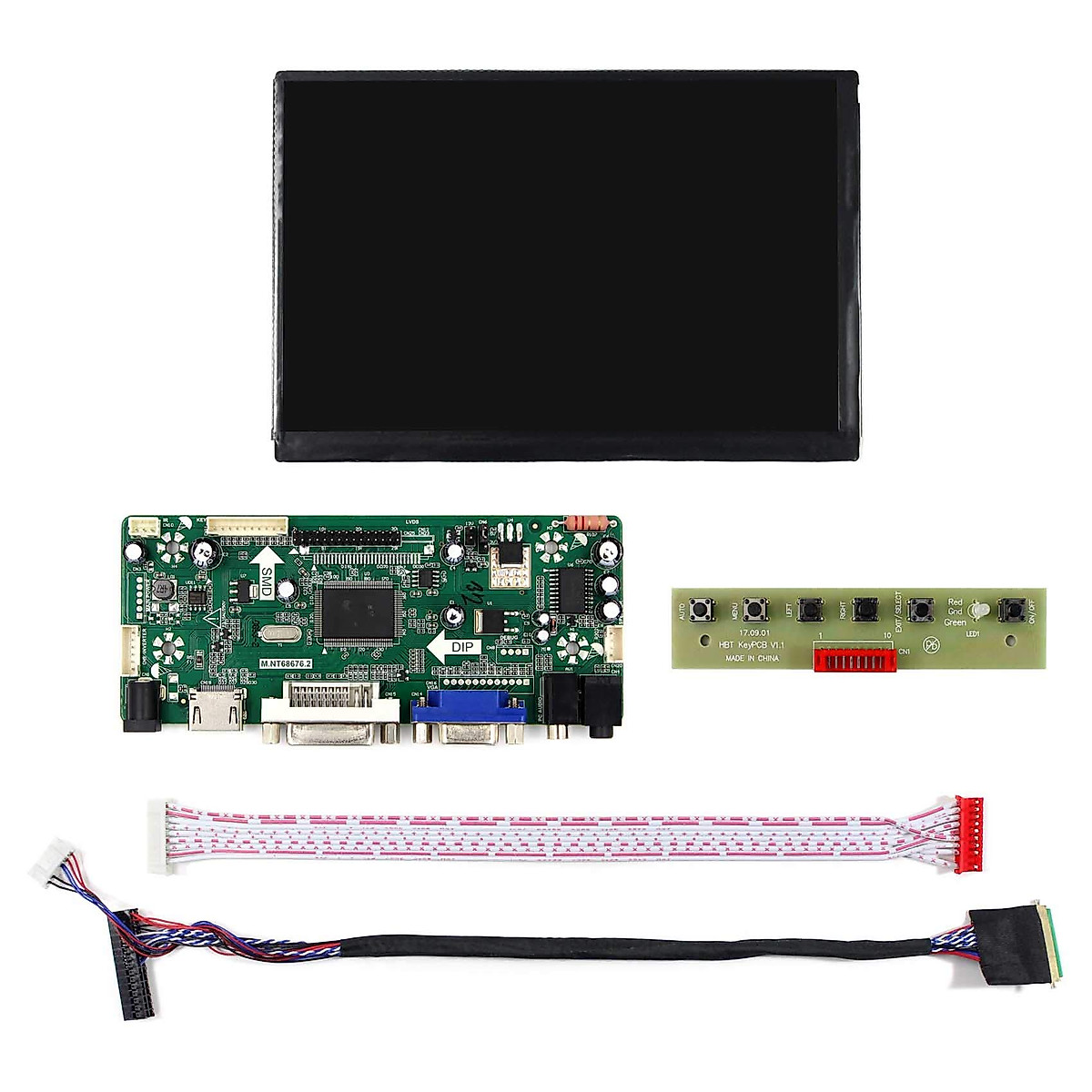 7" Portable Monitor N070ICG-LD1 LCD Screen 1280X800 Display Resolution for HDMI DVI VGA Audio LVDS Controller Driver Board