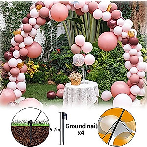 Balloon Arch Kit, Adjustable Balloon Arch Holder Stand with Base, Including Water Fillable Bags, Balloons Clips, Pump and Knotters, Party Decoration Frame for Wedding Baby Shower Birthday Christmas