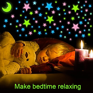 zxbaers Star Ceiling Stickers Glow in The Dark Stickers Luminous Stars Stickers,for Kids Room Decor Create a Comfortable Sleeping Environment 601 PCS