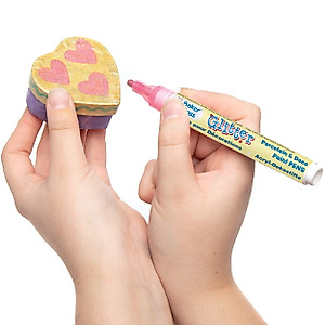 Baker Ross AT520 Paint Markers - Pack of 6, Acrylic Glitter Marker Set, Art and Craft Supplies