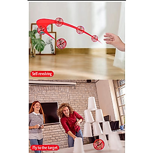 Flying Ball Toys- 2023 Upgraded, Built-in RGB Lights Spinner 360° Rotating,Spinning UFO Safe for Kids Adults Magic Flying Toys Outdoor Indoor,Globe Shape Magic Controller Mini Drone Flying Toy (red)