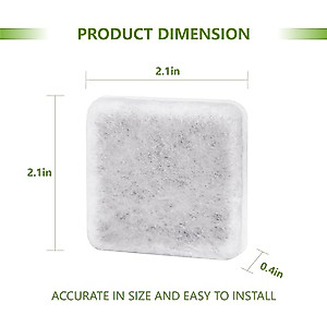 TOGGATH 12 Pack Pet Dog Water Fountain Charcoal Replacement Filters Compatible with Petmate Replendish Mason Gravity Waterers 0.5-4 GAL Automatic Dog Cat Water Bowl Dispenser Filters Replacement