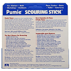 PUMIE Pack of 6 Pumice Stone for Toilet Cleaning, Heavy Duty Pumice Scouring Stick for Toilet Bowl Ring, Cleans Tough Toilet Stains & Hard Water Rings, Ideal for Cleaning Bathtubs, Sink, Pool & Grill