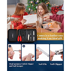 Tisojpod 5Pcs Toenail Clippers Set for Ingrown Toenail & Thick Toenails,Nail Clippers Set for Seniors Men Women,Ingrown Toenail Clippers,Professional Heavy Duty Toenail Clippers for Thick Toenails