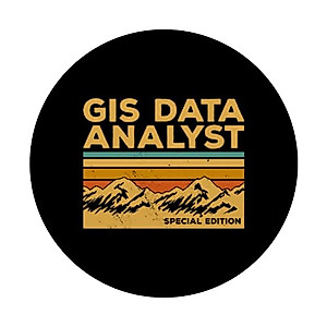 Vintage GIS Data Analyst Geographic Information System PopSockets Standard PopGrip