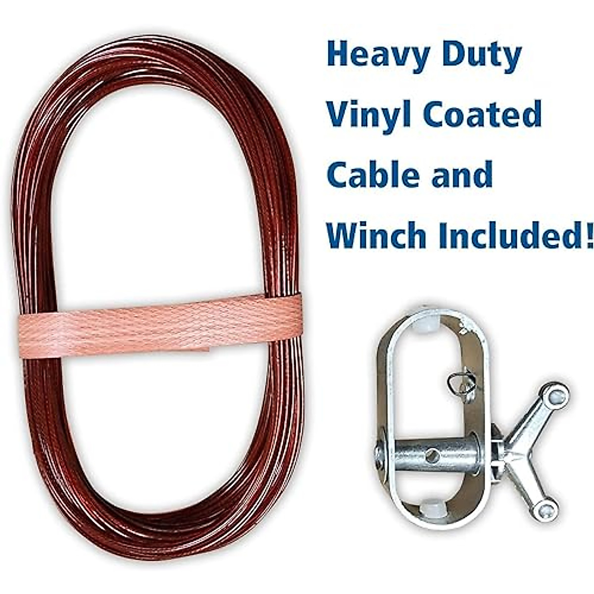 Winter Block WC18R Aboveground Pool Winter Cover 18’ Ft. Round, 8-Year Warranty Includes Winch and Cable, Superior Strength & Durability, UV Protected, 18', Solid Blue