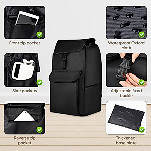 2-in-1 Foldable Utility Cart,Bumkimue Portable Grocery Shopping Cart with Wheels, Removable Waterproof Bag, Collapsible Lightweight Large Capacity Hand Truck for Supermarket,Grey, Gray