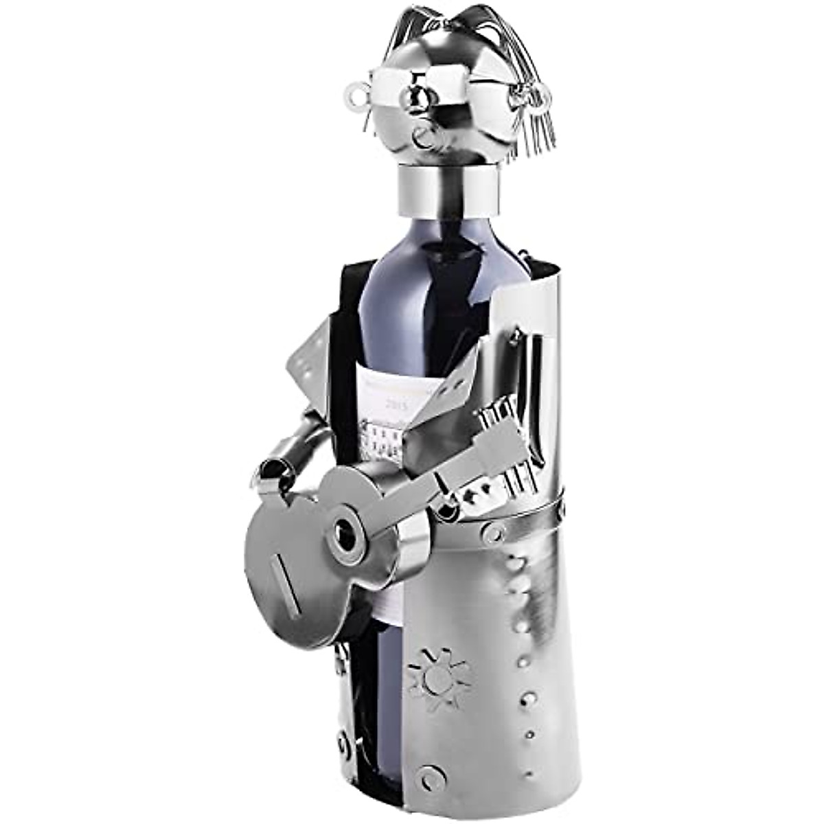 BRUBAKER Wine Bottle Holder Rockstar Guitarists, Guitar Player - Decoration