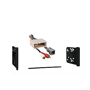 Compatible with Ford F 250 350 450 550 650 750 1999 2000 2001 2002 2003 2004 Double DIN Stereo Harness Radio Dash Kit