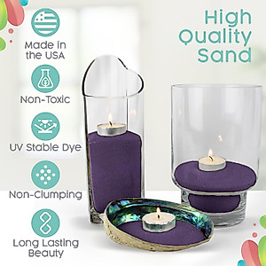 Sandsational Sparkle Royal Purple (Regency) Unity Sand, 1 LB (16 oz), Colored Sand for Weddings, Vase Filler, Home Décor, Craft Sand, Aquarium Sand, and More