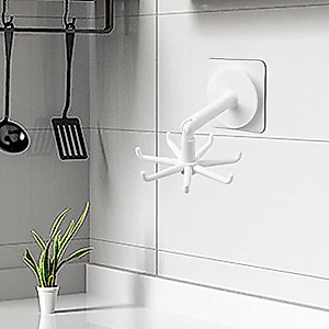 Colcolo 7 Claw Storage 60 Degree Rotation Hangers for Living Room, Office Umbrella Cabinet, White