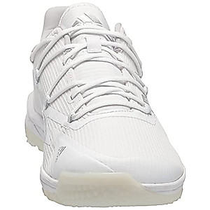 adidas Men's Adizero Afterburner 8 Turf Baseball Shoe, White/Silver Metallic/Team Light Grey, 10.5
