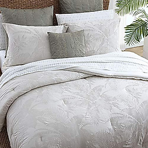 Tommy Bahama - King Comforter Set, Cotton Bedding with Matching Shams, All Season Home Decor (Abalone Beige, King)