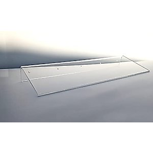 24" Long Clear Floating Shelf (8" deep)