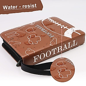 Hold 400 Cards 4-Pocket Football Card Binder,Zatozkar Trading Card Binder with 50 Pages Double-sided Sleeves Card Collectors Album Card Protectors Holder for Sports Original