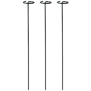 Bosmere 24" Single Plant Stem Support with 3" Hoop, 3-Pack