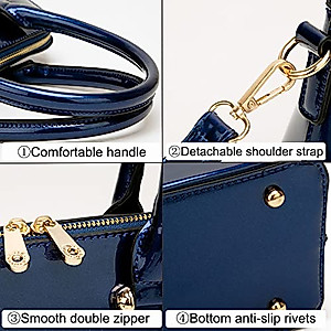 XingChen Shiny Patent Leather Handbags and Purses for Women Shell Shoulder Bag Top Handle Totes Evening Party Satchel Green