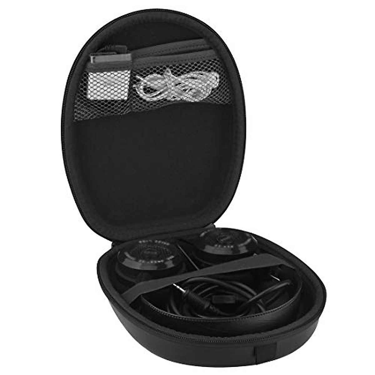 Geekria Shield Headphones Case Compatible with Grado SR325e, SR80, SR80e, SR80i, SR60, SR60i, SR60e, RS2, RS1 Case, Replacement Hard Shell Travel Carrying Bag with Cable Storage (Black)