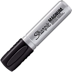 Sharpie 44001 Oversized Chisel Tip Extra Wide Magnum Permanent Marker (2 Pack), Black, Sturdy Extra-wide Felt Chisel Tip, Quick-drying Ink is Fade-and Water-Resistant