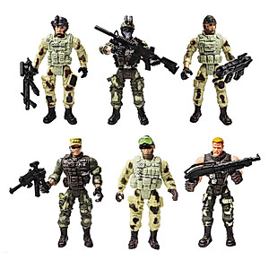 HAPTIME Army Men Action Figures Soldiers Toys with Accessories / SWAT Team Figure Military Playset for Boys Girls Children Kids 3 4 5 6 7 8 9 Years Old,Great as Christmas,Birthday(Special Troops)