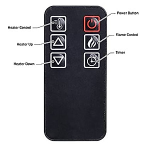 Electric Fireplace with Mantel - Freestanding Heater with Remote Control, Adjustable LED Flames and Faux Logs - Living Room Decor by Northwest (White)