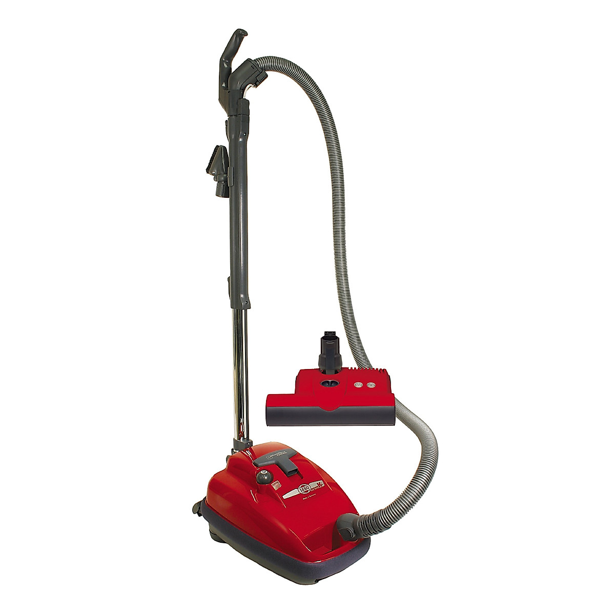 SEBO 9687AM Airbelt K3 Canister Vacuum with ET-1 Powerhead and Parquet Brush, Red - Corded