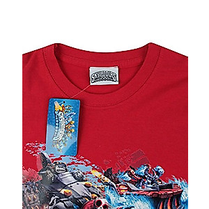 Official Skylanders Superchargers Drive Boy's T-Shirt (5-6 Years) Red