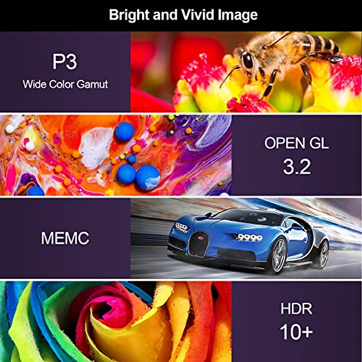 EUG Mini Smart Projector 1080P 4K WiFi Bluetooth Outdoor