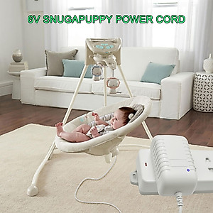Replacement Charger for Fisher Price/Ingenuity Baby Swing, 6V DC/AC Power Charging Cord 10Ft