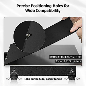 PEI Sheet Double Sided Textured 235mmx235mm with Flexible Steel Magnetic Bed 3D Printer Build Surface for Creality Ender 3/Ender 3 Pro/Ender 3 V2/Ender 3 S1/Ender 3 S1 Pro/Ender 3 Neo/Ender 3 V2 Neo