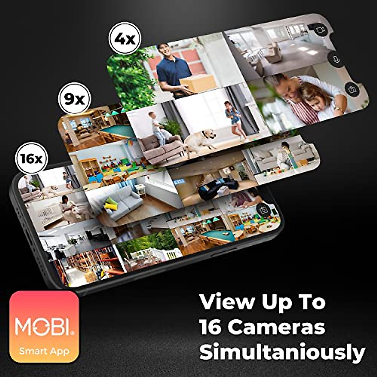 MOBI - MobiCam Indoor Camera - Baby Monitor with Camera and Audio - Smartphone and Wi-Fi Access