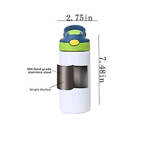 25Pack 12oz Kid sublimation Tumbler Blank Strainght Insulated Cute Sippy Cup Stainless Steel Water Bottle