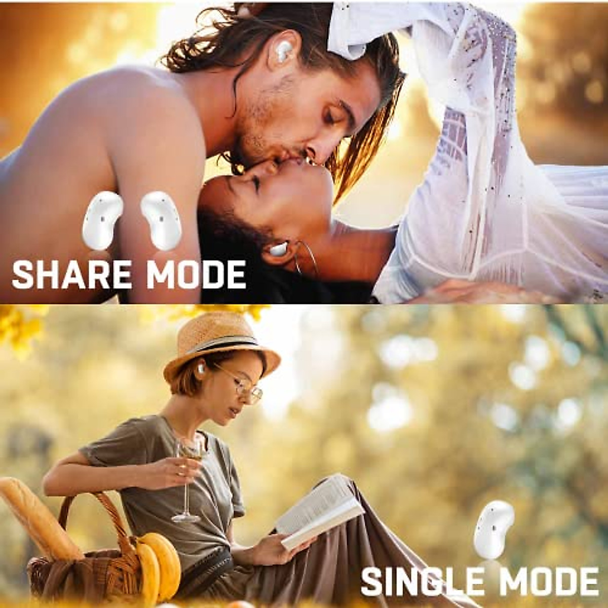 UrbanX Street Buds Live - True Wireless Earbuds w/Hands Free Controls (Wireless Charging Case Included) - White