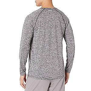 Amazon Essentials Men's Tech Stretch Long-Sleeve T-Shirt (Available in Big&Tall), Dark Grey Heather, Large