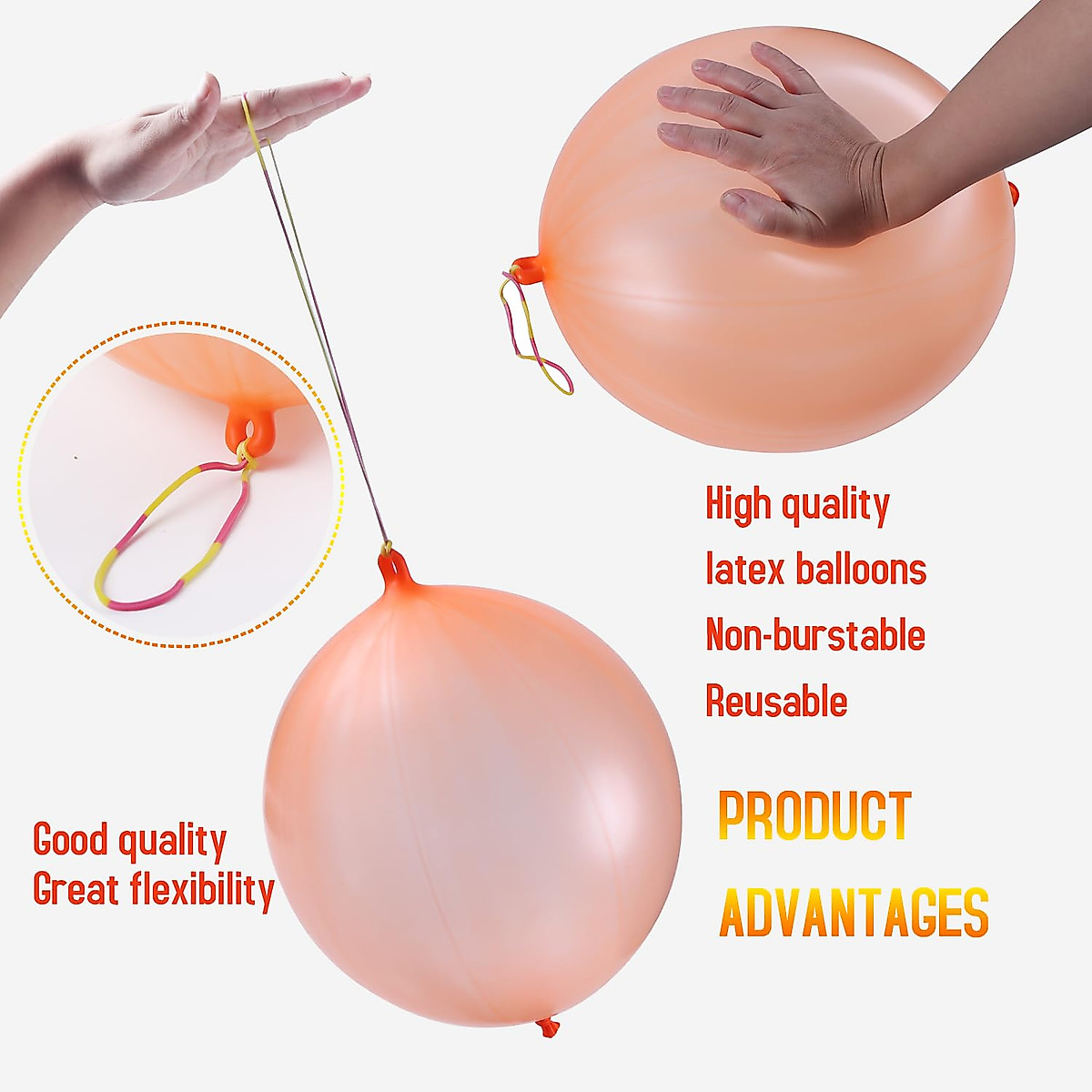 14Pcs Heavy Duty Punch Balloons - Party Favors for Kids, Fun Balloons