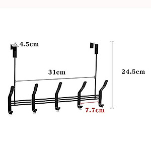 XDCHLK Hooks Bedroom Door Hanger Clothes Hanging Hooks Home Storage Black No-Punch Hangers Space Storage Shelves