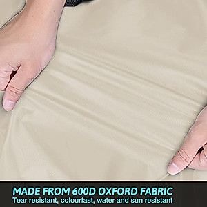 YUYAKACover Kids Water Table Cover Khaki 28”D X 18”H for Sand Water Table Outdoor Waterproof Sunproof and Dustproof with Carrying Handle