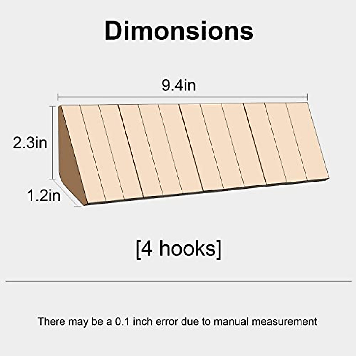 WOODOPOLY Wood Wall Hooks, 4 Pack Coat Hooks Wall Mounted Hooks Hat Hooks for Wall Mounted Sticks Multi Rack Solid Handmade Natural Wood Artwork with 4 Flip-Down Unique Modern Hangers 4 Pack