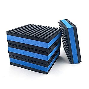 LBG Products Rubber Anti-Vibration Isolation Pads,4" X 4" X 7/8" Heavy Duty Blue EVA Pad for Air Conditioner,Compressors,HVAC,Treadmills etc(4 Pack)