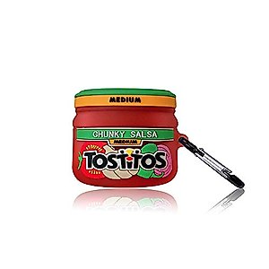 Tengin Case for AirPods Pro, 3D Cute Cartoon Funny Cover Food Drink Bottle Soft Silicone Design，Accessories with Keychain,for Girls Boys Teens Kids Dedicated AirPods Case (tostitos Pro)