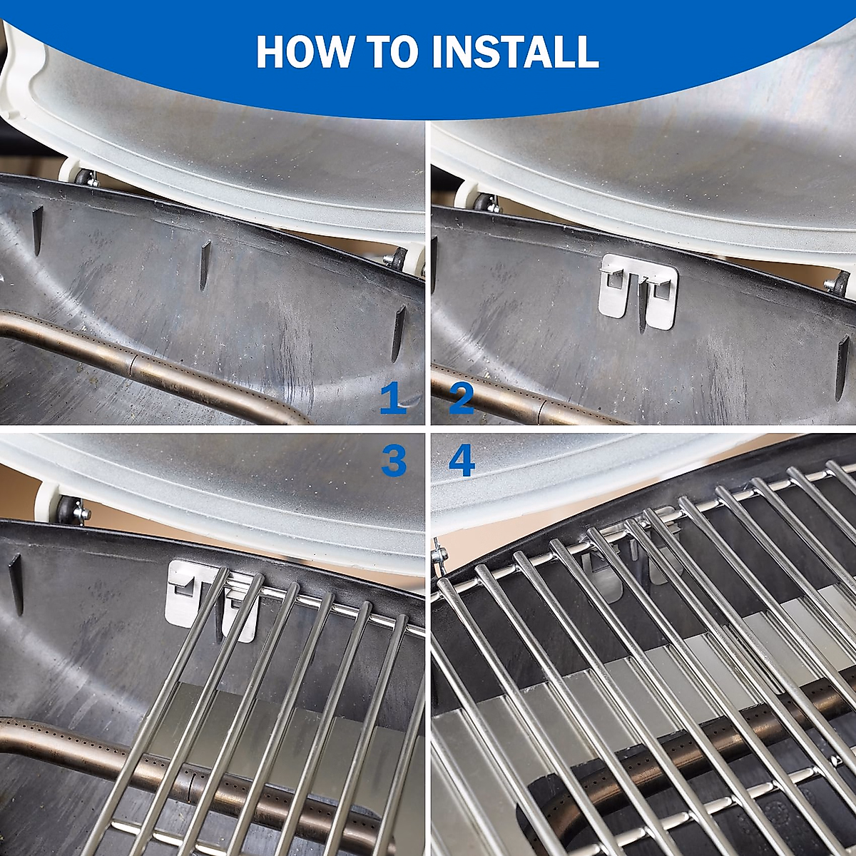 Stanbroil Stainless Steel Grill Cooking Grates for Weber Q1000 Series, Q1200, Q1400 Gas Grill, Replacement for Weber 7644 - Set of 2