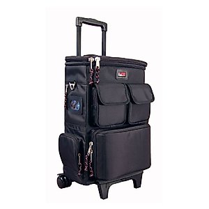 Gator Cases Lightweight Rolling Backpack Case with Pull Handle; Fits 25-Note Micro Controllers and Laptop (GK-LT25W)