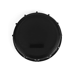 QWORK Black 6" Solid Cap Compatible with Mauser IBC Tote - High Density Polyethylene (HDPE) - Industrial-Grade Secure Seal - Resistant to Impact and Harsh Chemicals